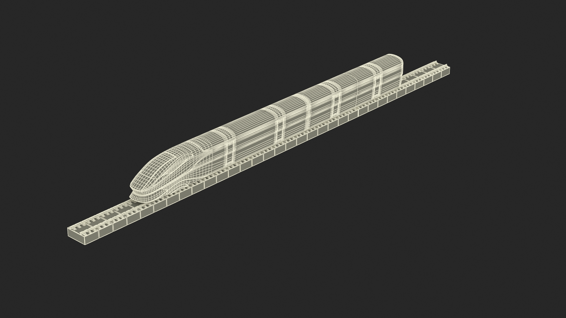 Modern High Speed Train On The Tracks 3D Model - TurboSquid 2261366