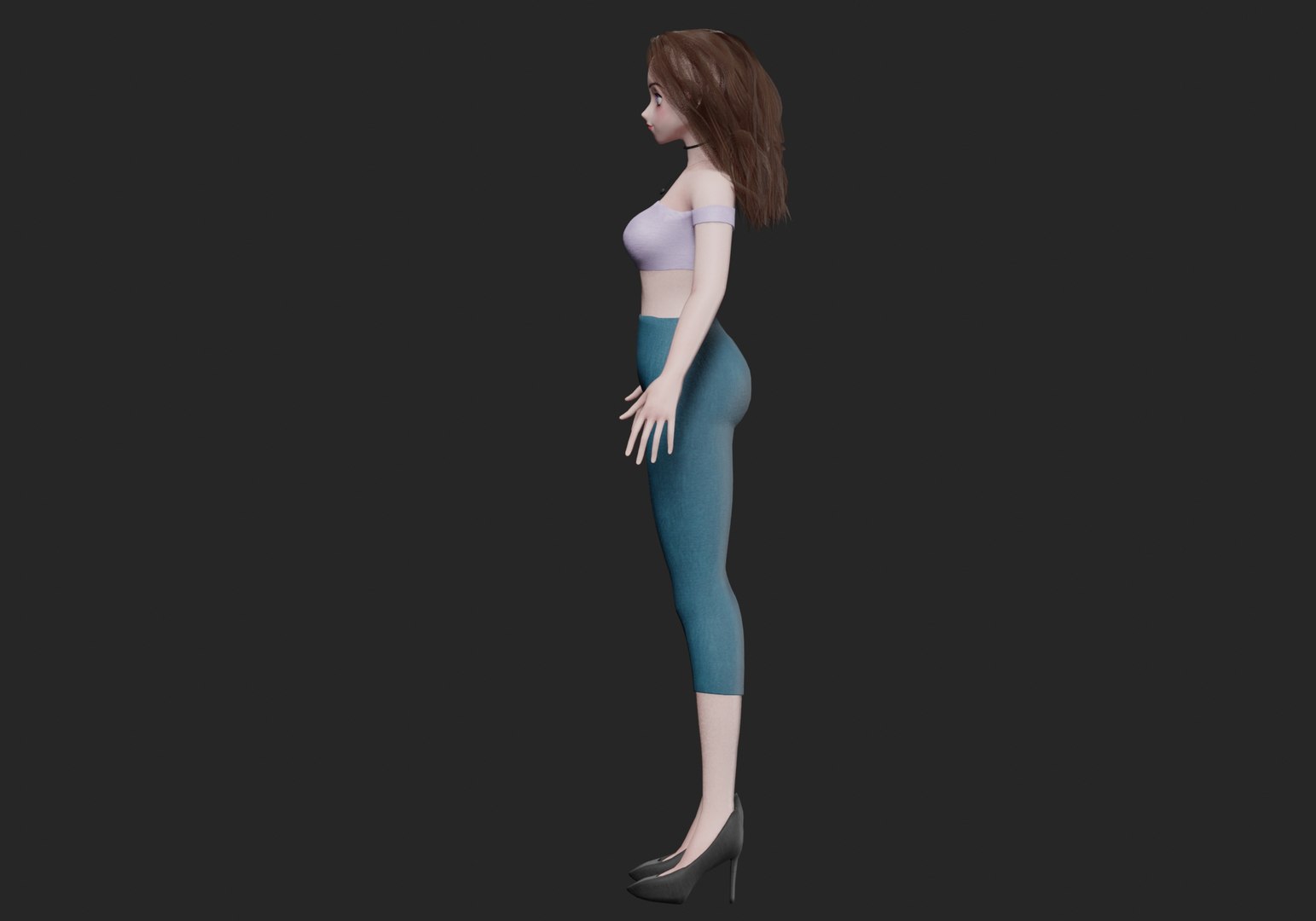 Anime Standard Girl V30545 3D Model - TurboSquid 2272488