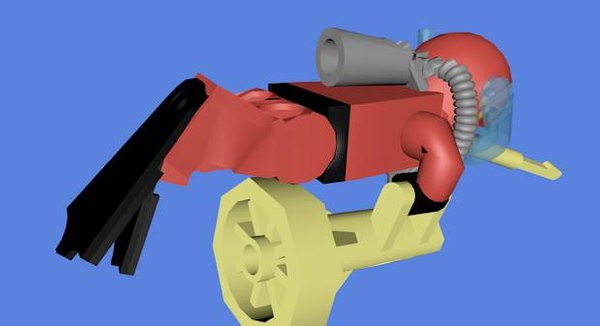 3d lego scuba diver rigged