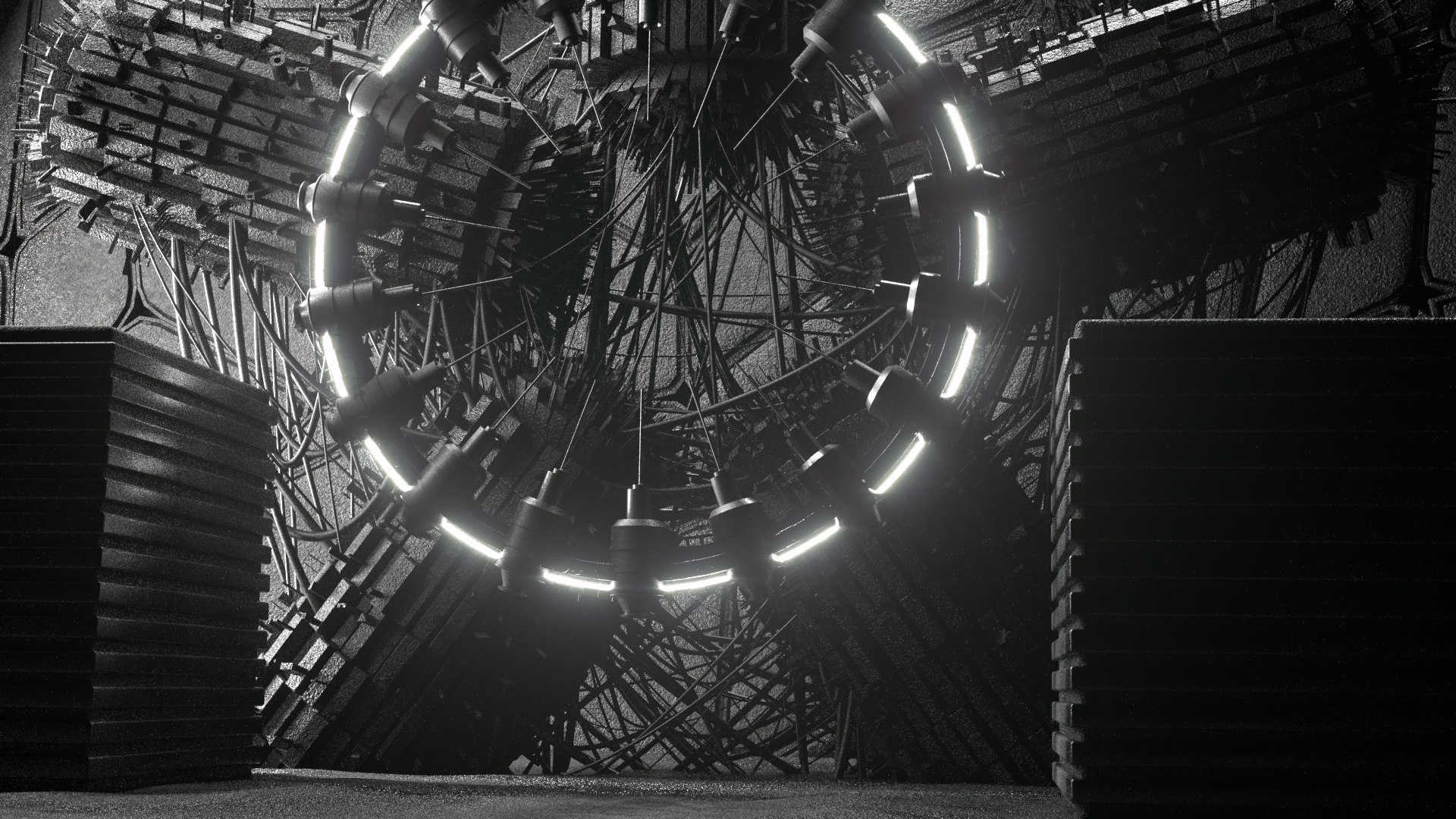 Futuristic Reactor Interior Environment Model - TurboSquid 2250932