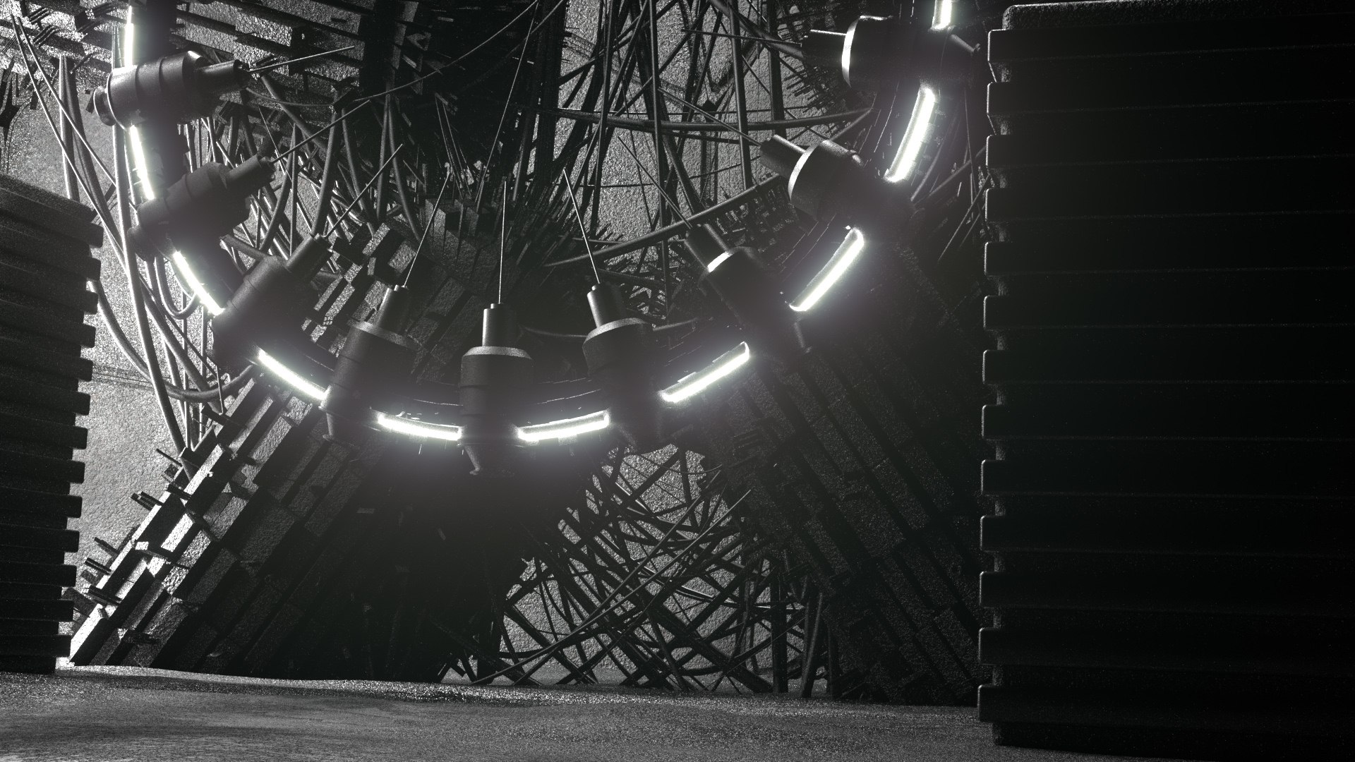 Futuristic Reactor Interior Environment Model - TurboSquid 2250932