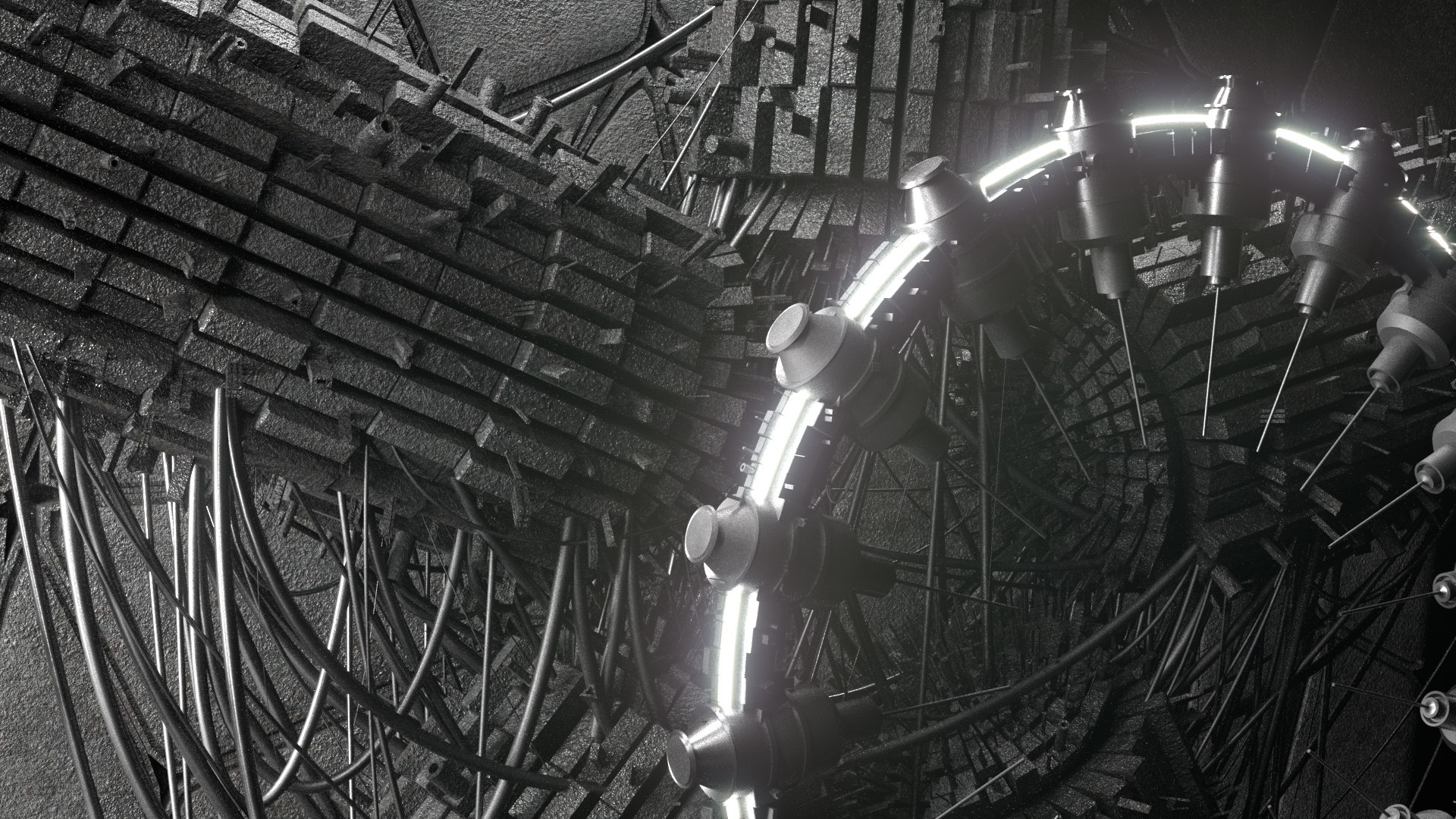 Futuristic Reactor Interior Environment Model - TurboSquid 2250932