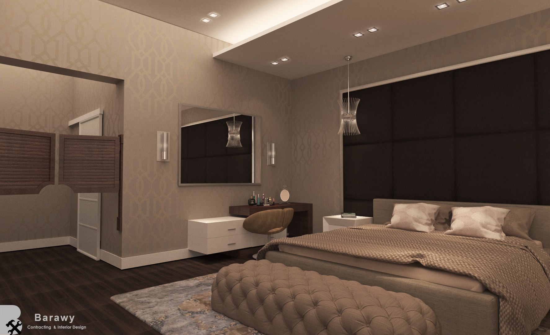 3D Contemporary Master Bedroom Model - TurboSquid 1227781