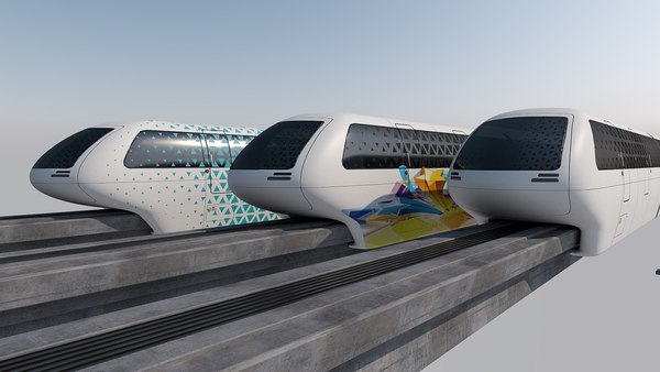3D mono rail train 01 - TurboSquid 1410838