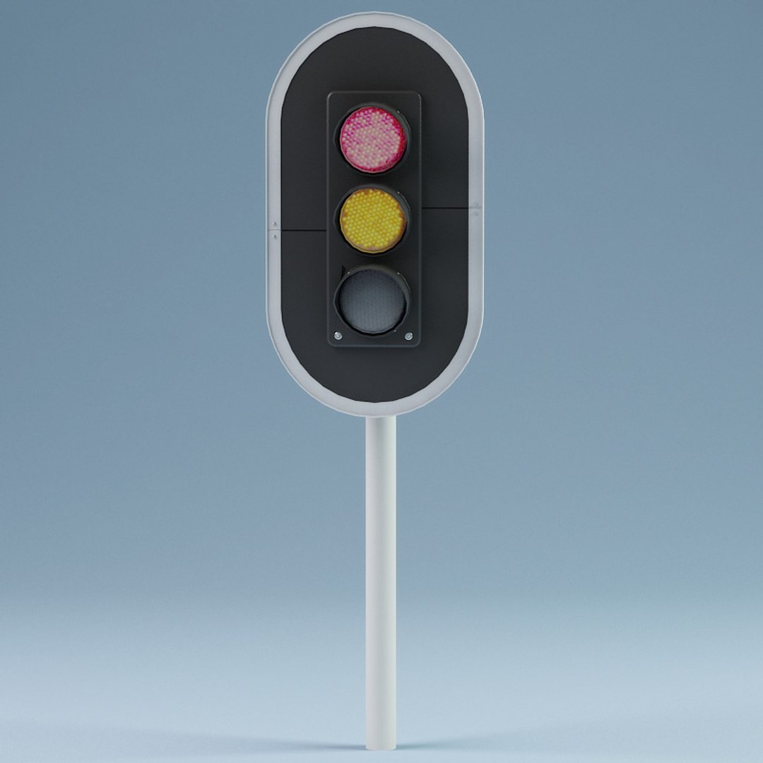 3d model traffic lights v2