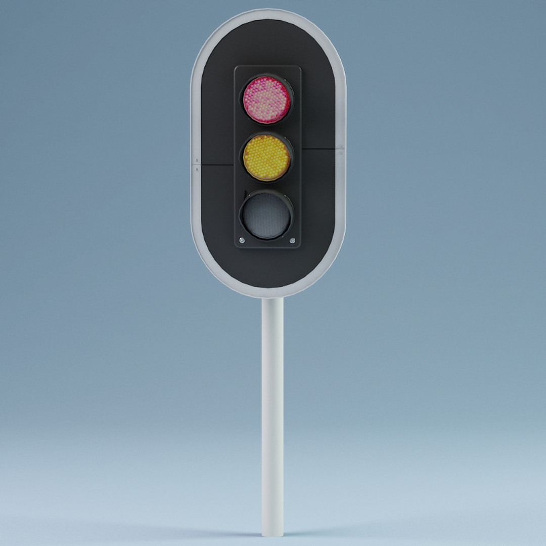3d model traffic lights v2