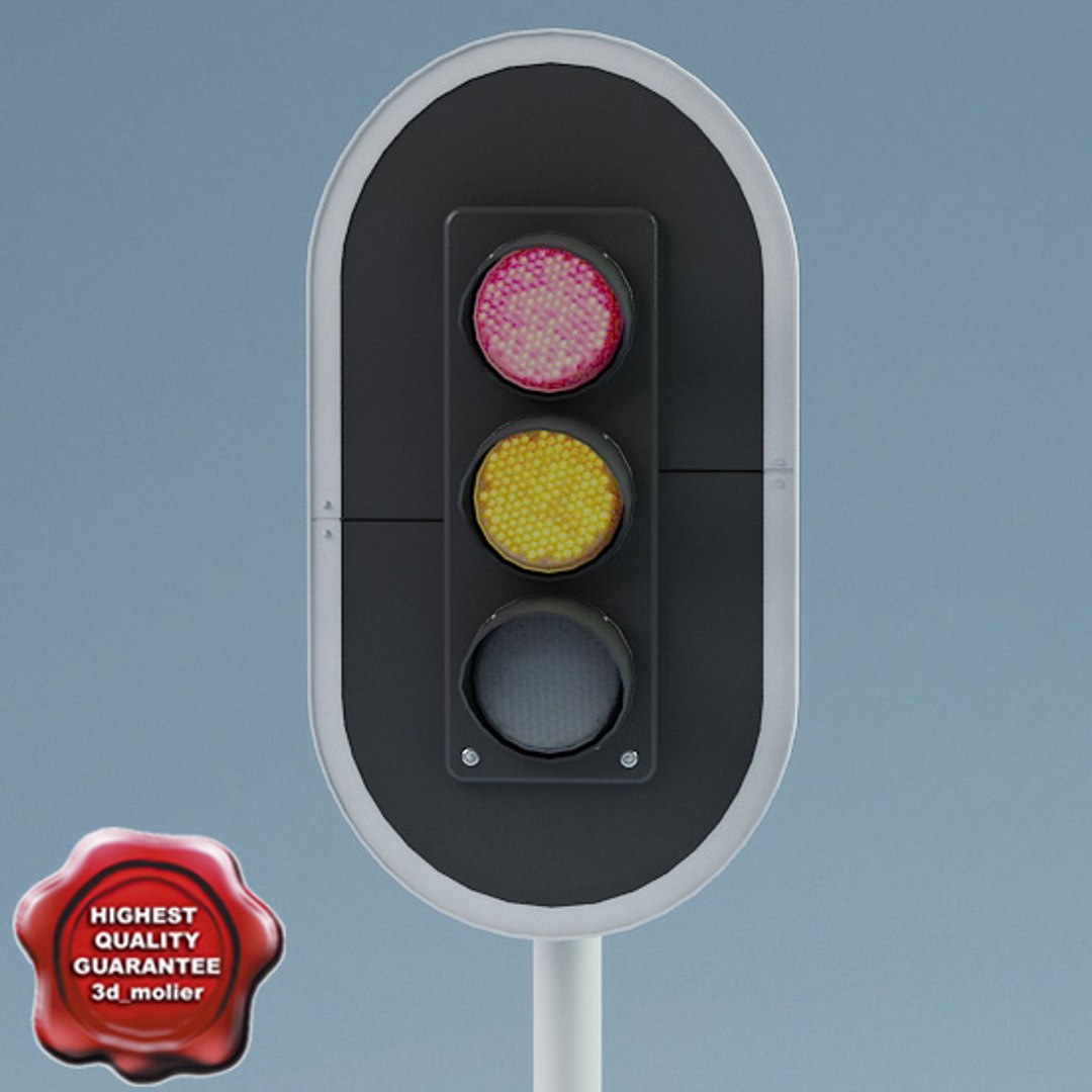 3d model traffic lights v2