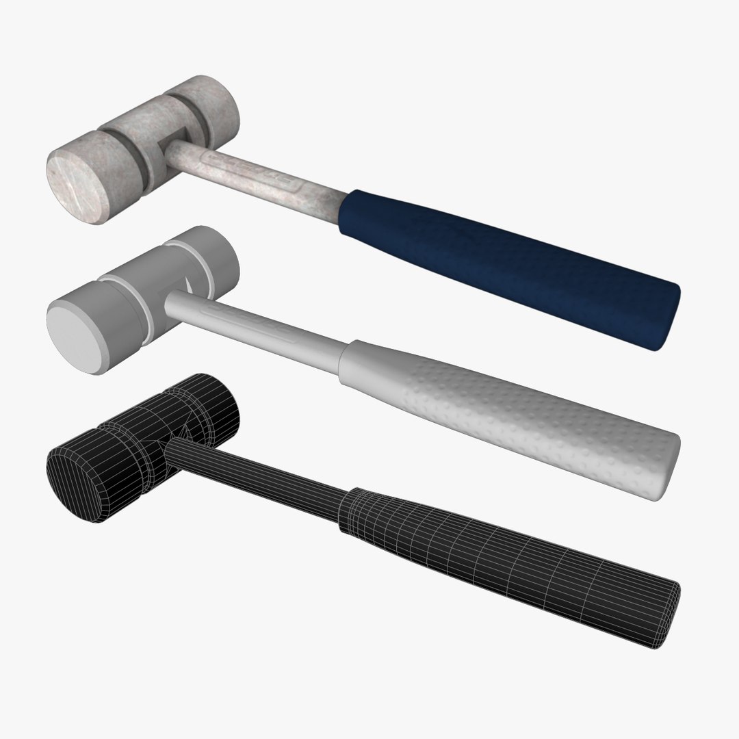 3d Obj Small Rounded Sledge Hammer