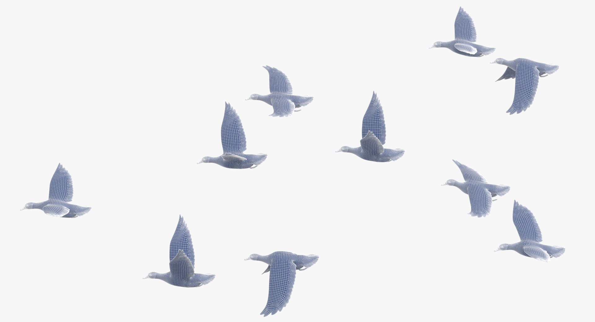 Small Flocks Ducks Flying Model - TurboSquid 1333185