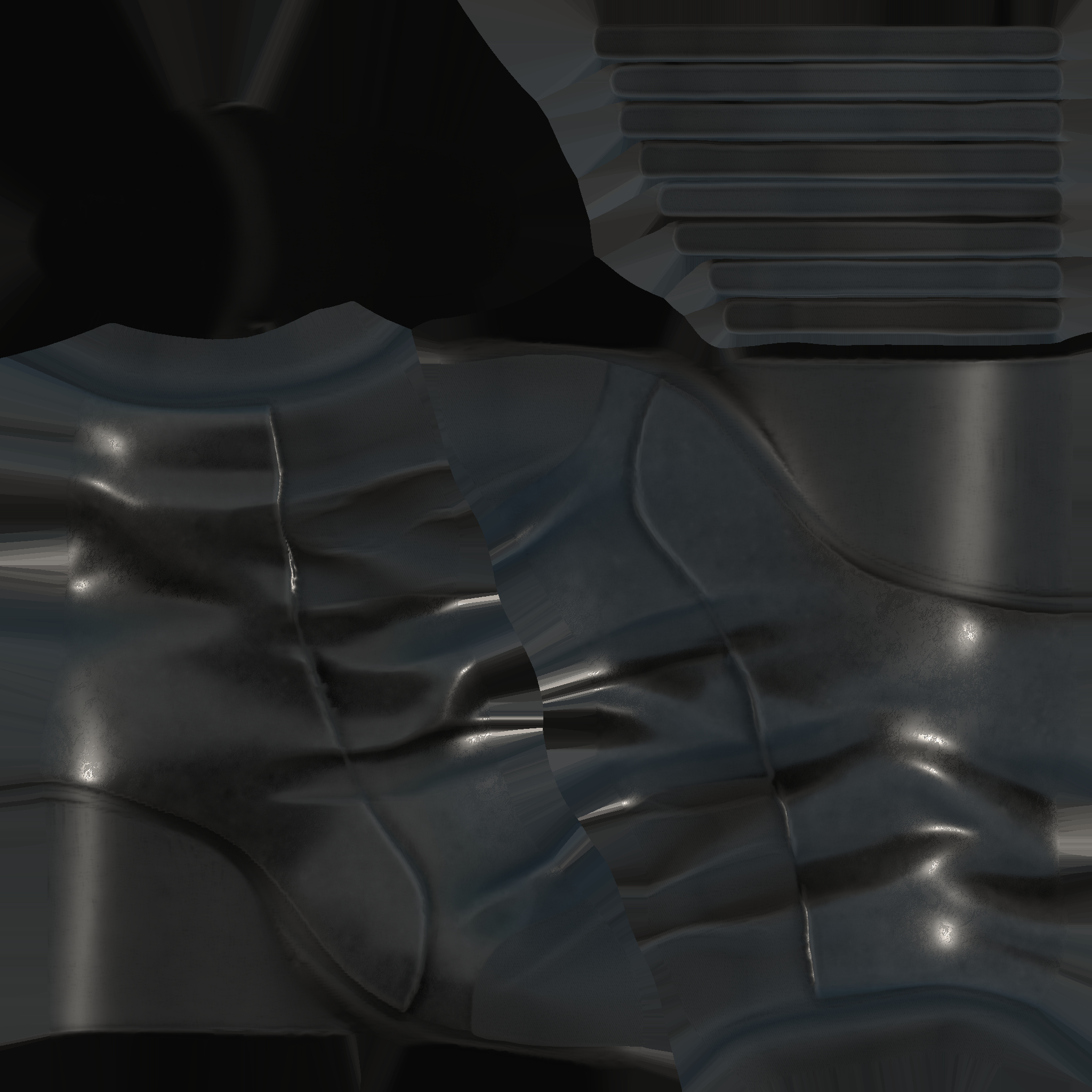 Cyberpunk Velcro Wraps Wedge Heels Futuristic Ankle Boots 3D model ...