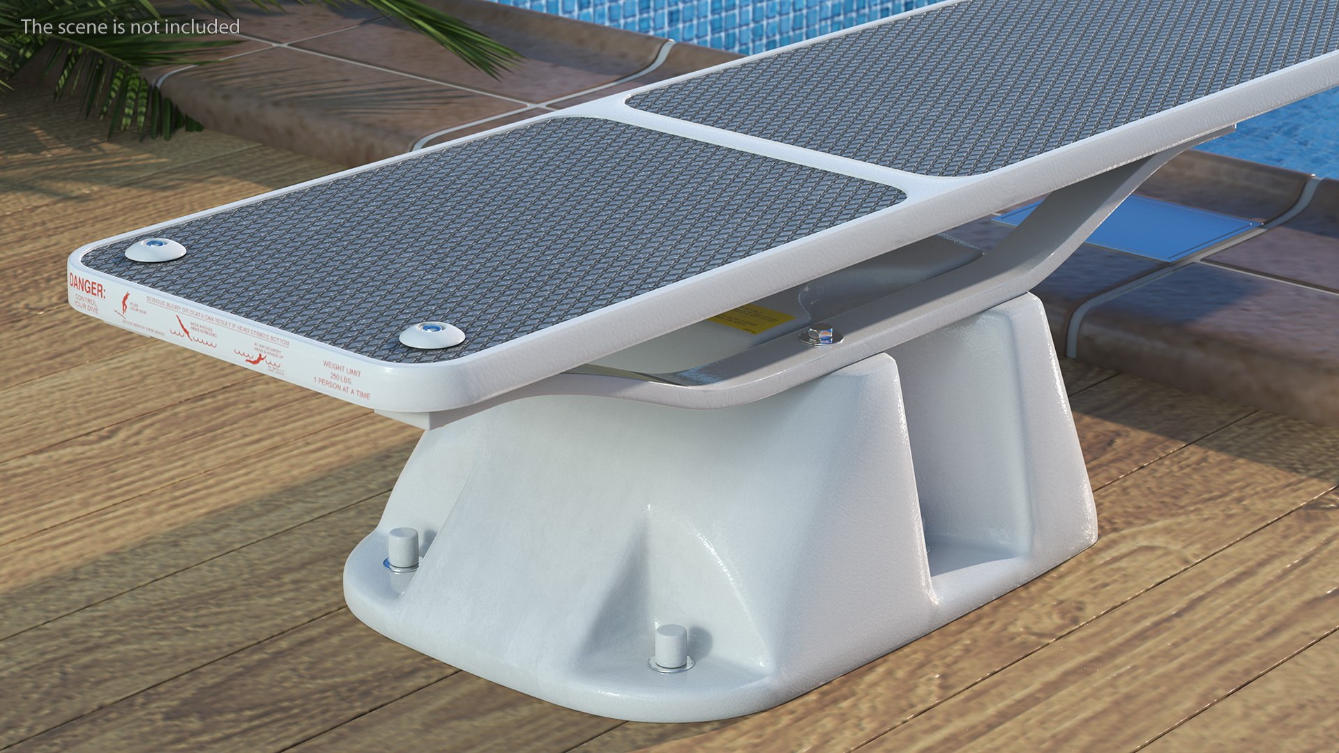 3D Model Pool Diving Board Gray - TurboSquid 1925397