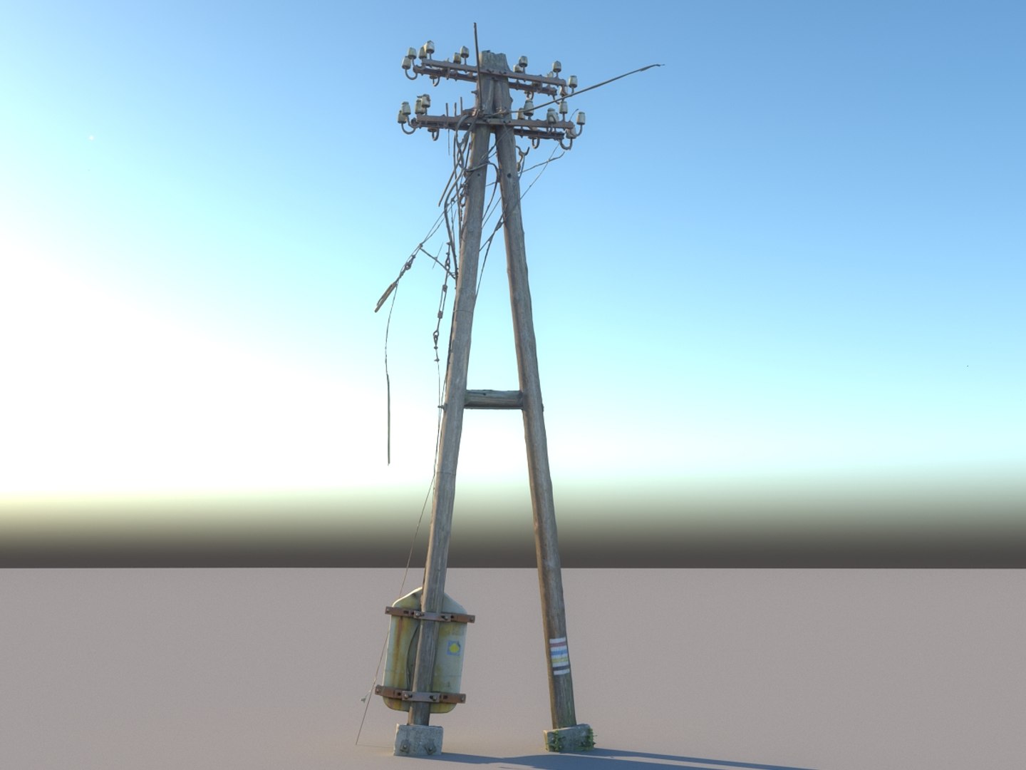 Tower Powerlines Street 3D Model - TurboSquid 1443987