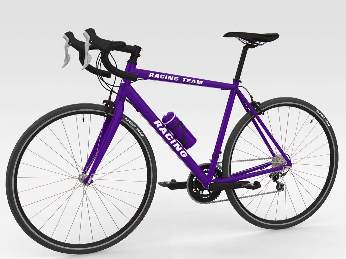 3D Model Racing Bicycle - Purple - TurboSquid 1837029