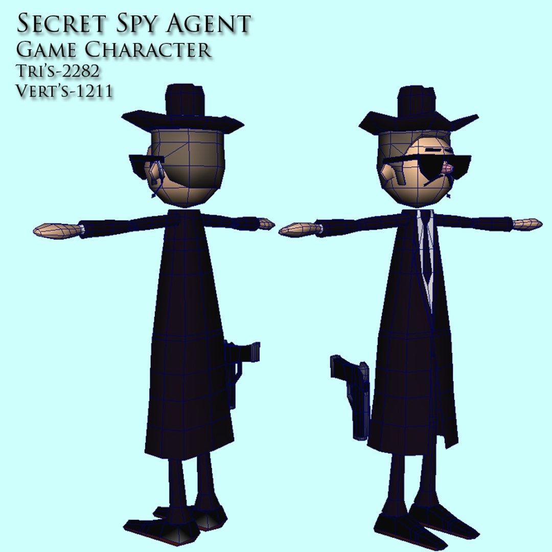 Secret Agent Spy 3d Obj