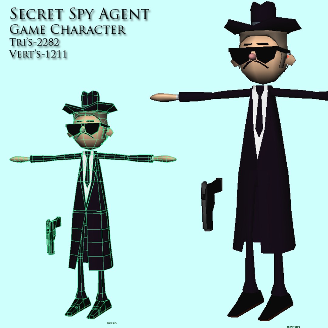 Secret Agent Spy 3d Obj