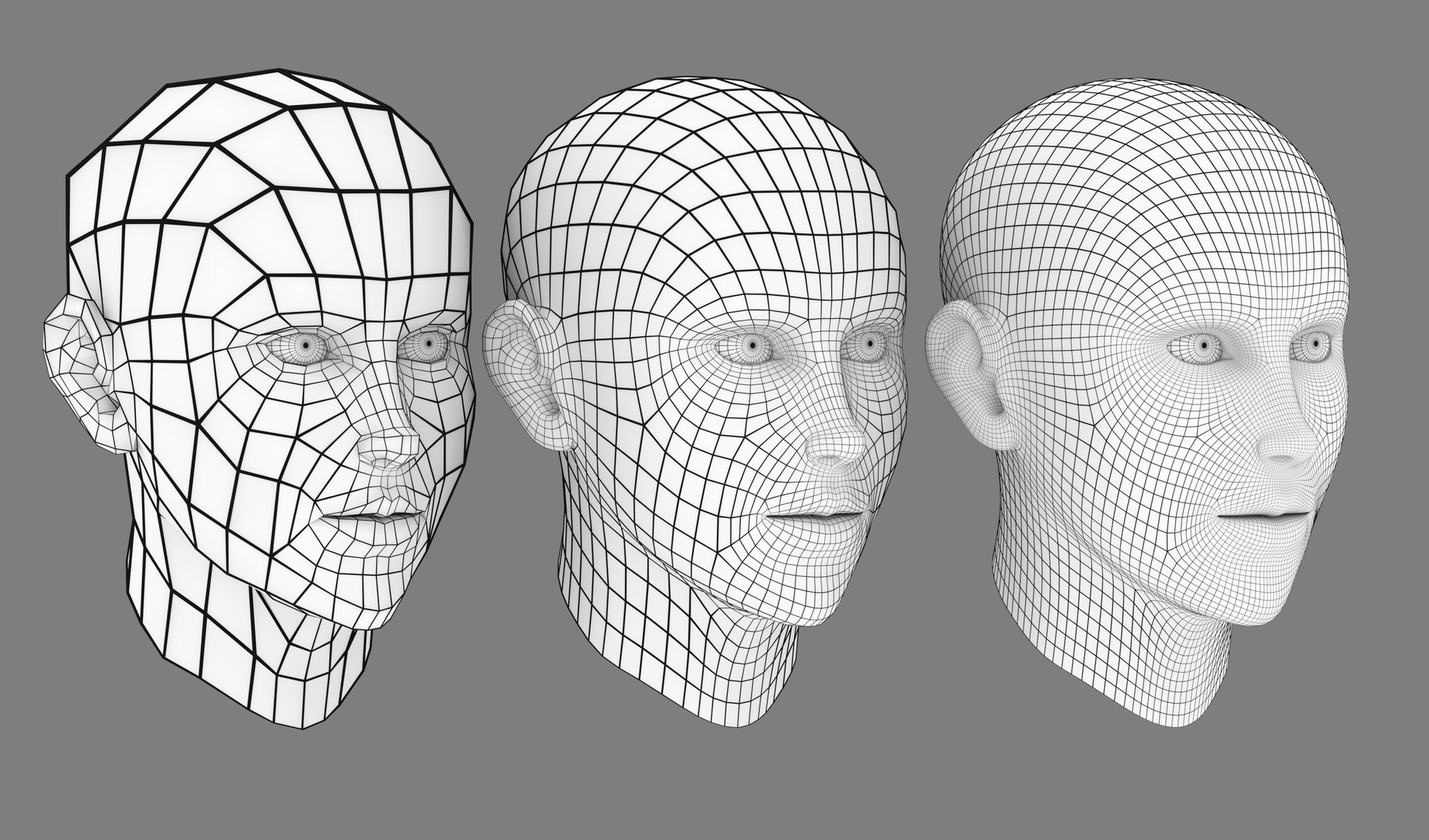 3D head base mesh realistic - TurboSquid 1342660