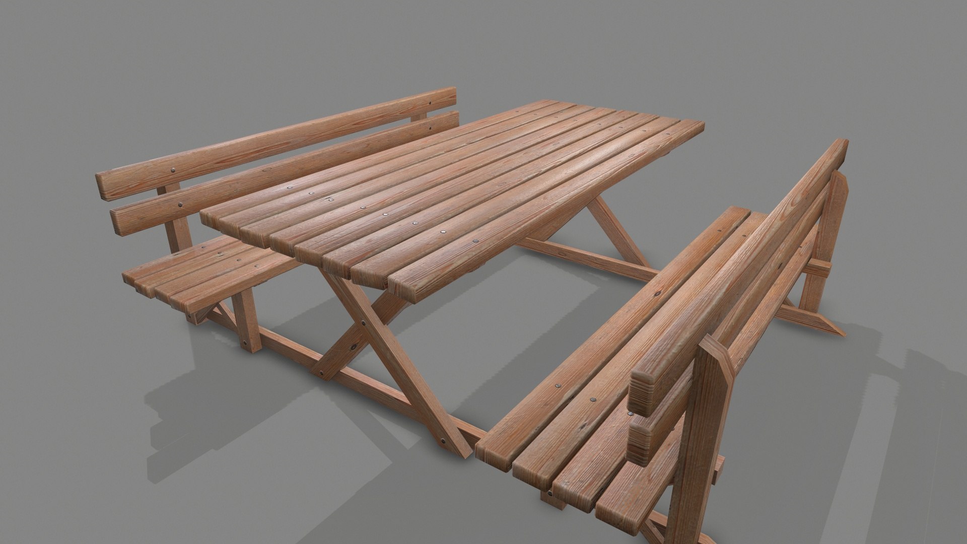 3D Picnic Table model - TurboSquid 1746850