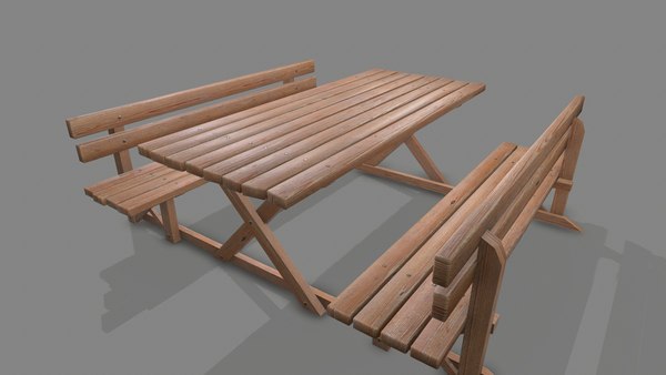 3D Picnic Table model - TurboSquid 1746850