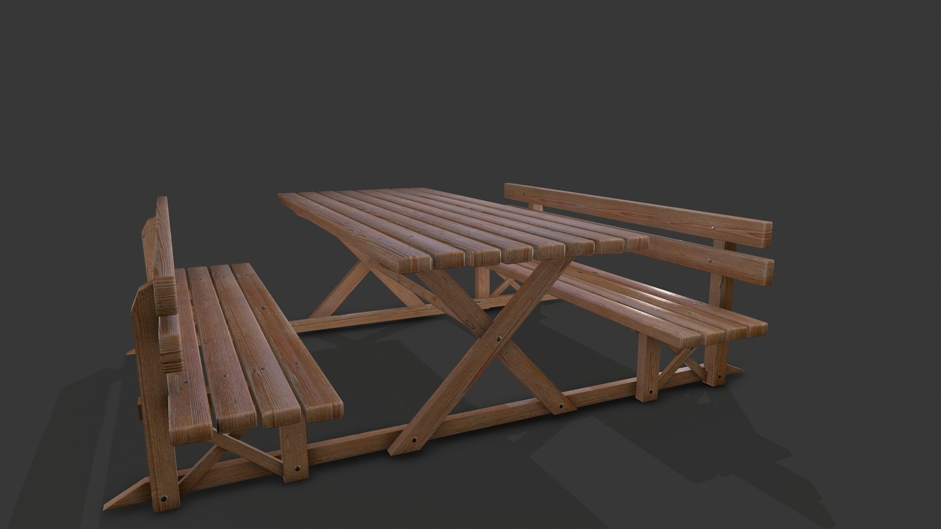 3D Picnic Table model - TurboSquid 1746850