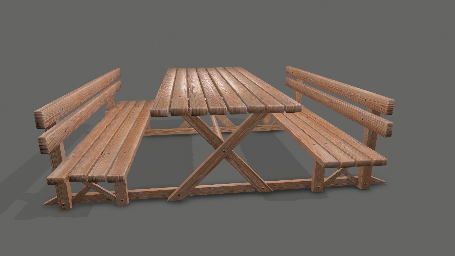 3D Picnic Table model - TurboSquid 1746850