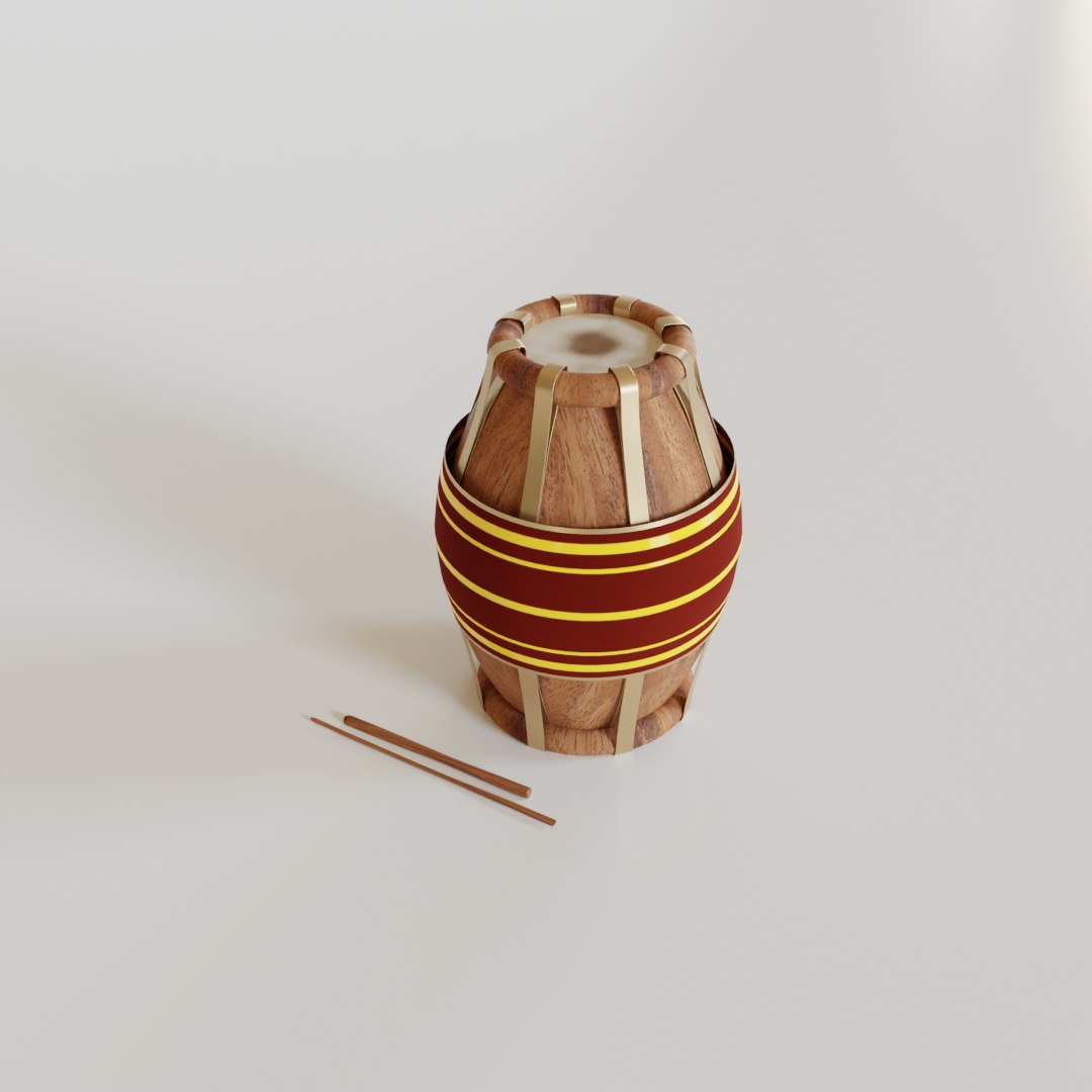 Indian Thavil Model - TurboSquid 2028990