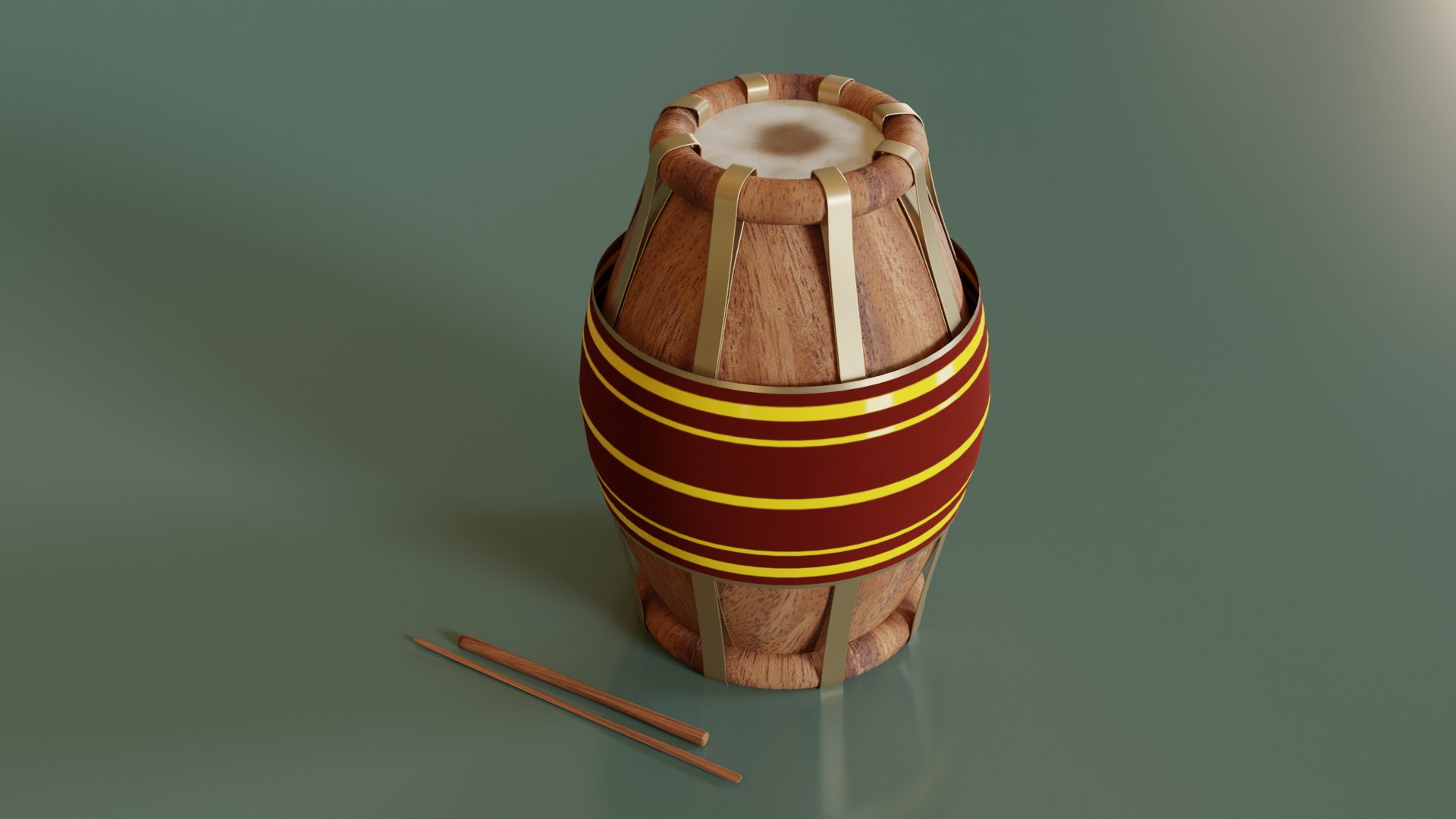 Indian Thavil Model - TurboSquid 2028990