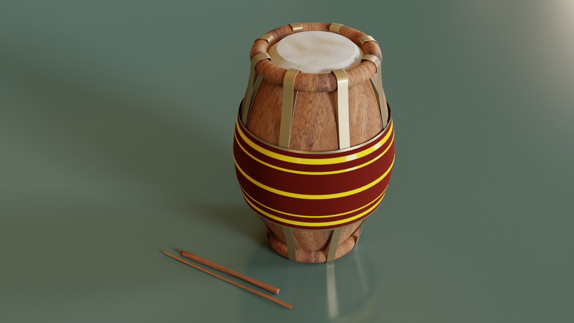 Indian Thavil Model - TurboSquid 2028990