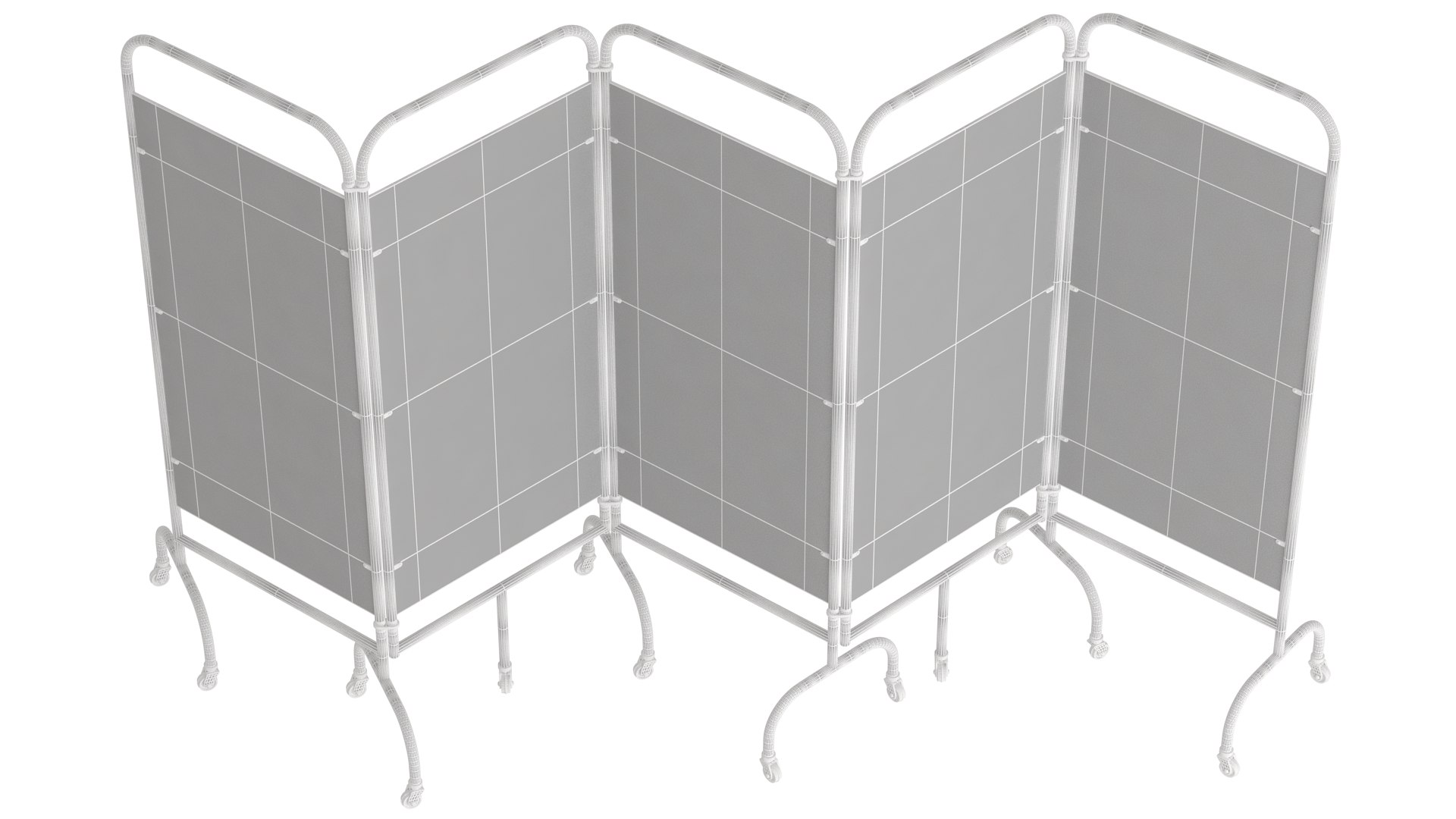 Mobile Folding Hospital Privacy Screen 02 3D - TurboSquid 2137387