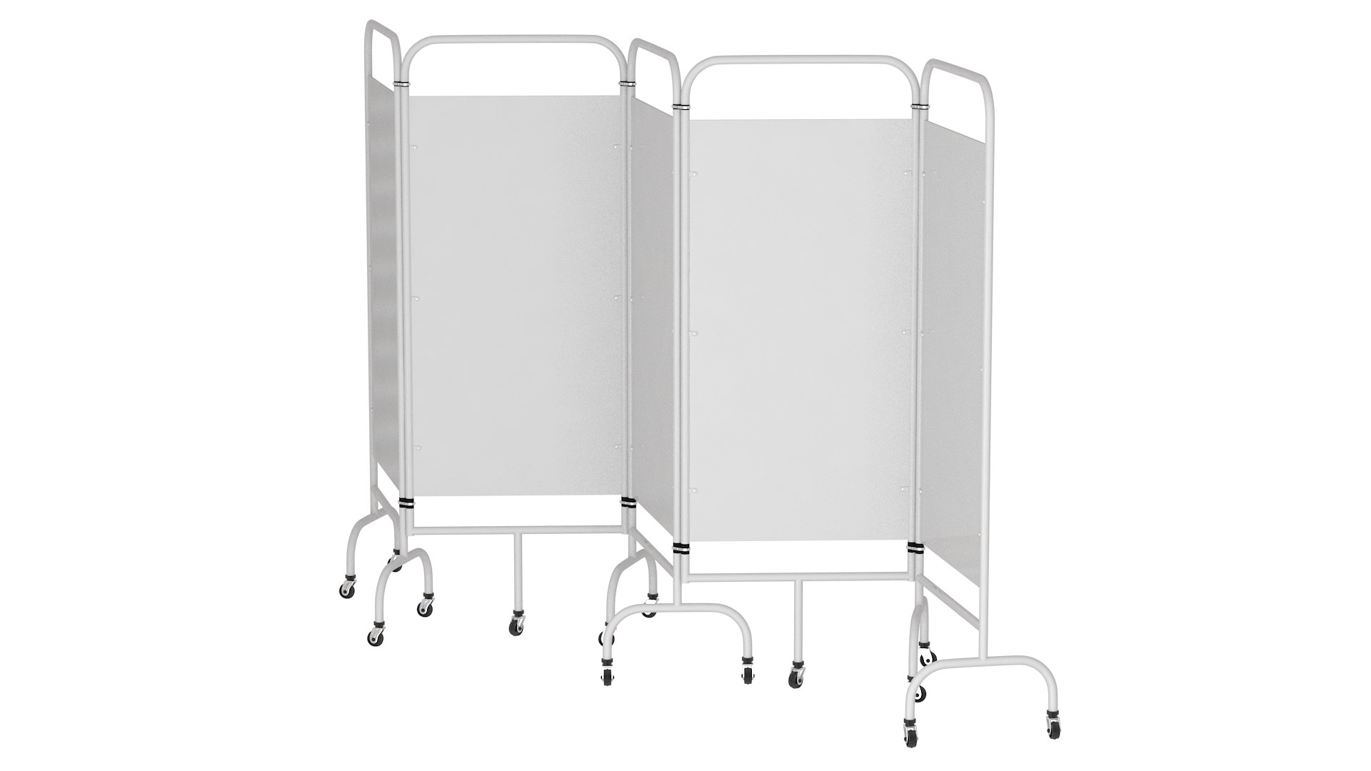 Mobile Folding Hospital Privacy Screen 02 3D - TurboSquid 2137387