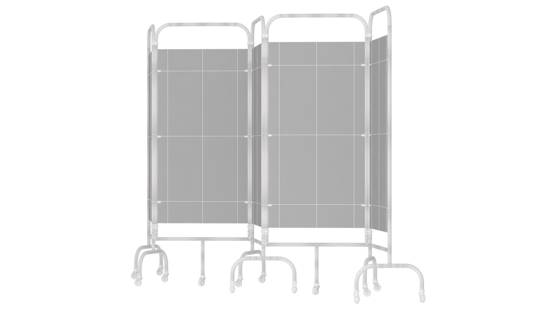 Mobile Folding Hospital Privacy Screen 02 3D - TurboSquid 2137387