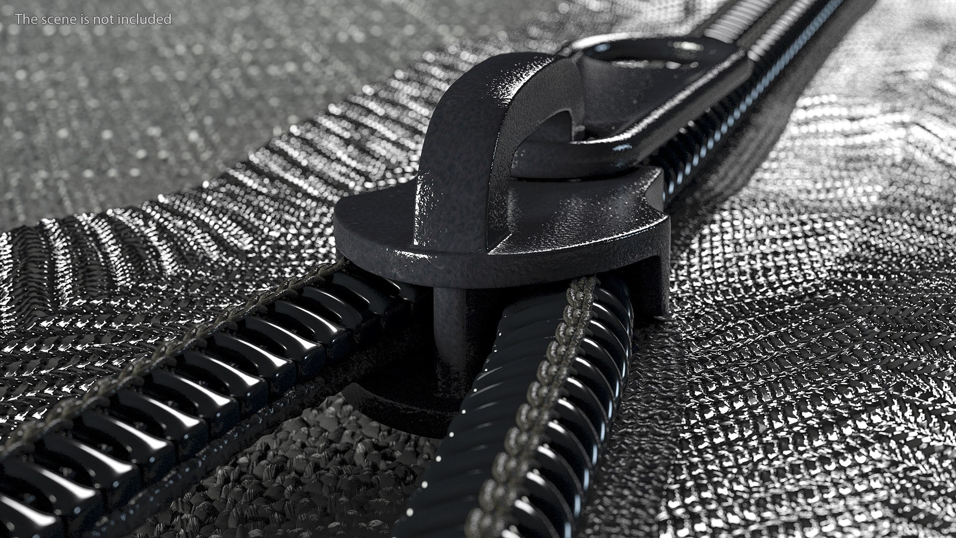 3D Nylon Coil Closed End Zipper Black Model - TurboSquid 1808590