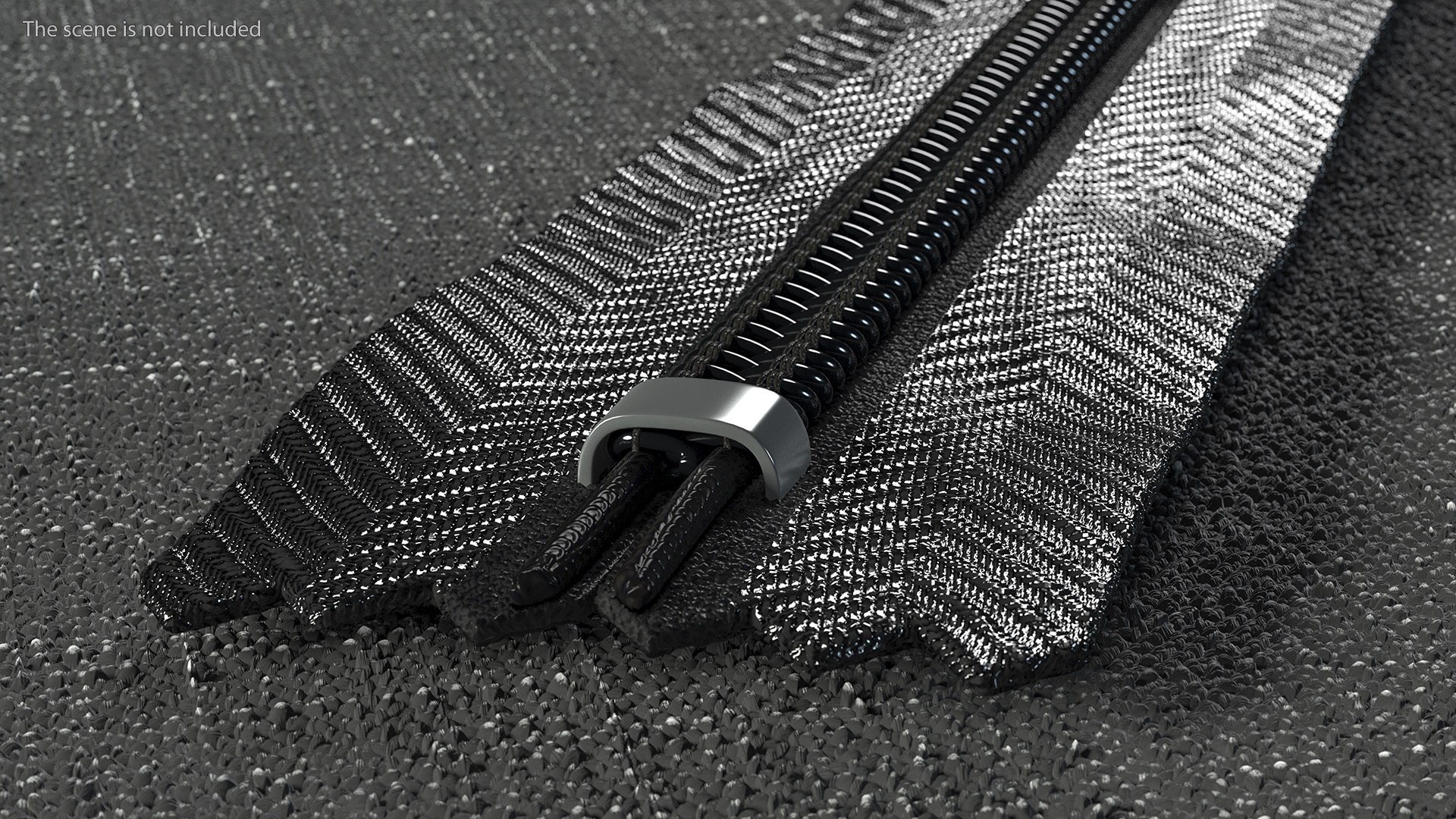 3D Nylon Coil Closed End Zipper Black Model - TurboSquid 1808590