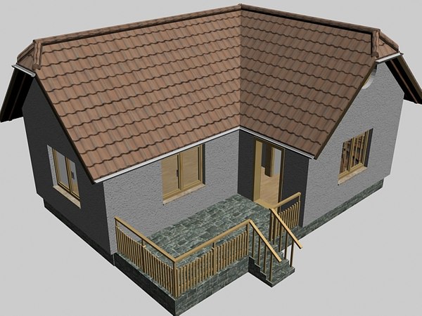 3d model of weekend house