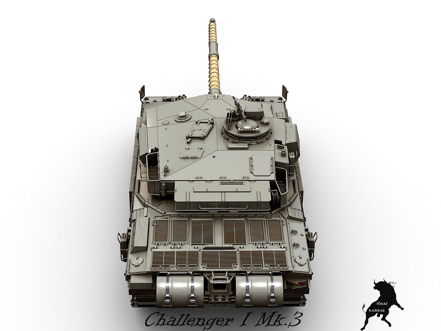 armoured challenger 3d model