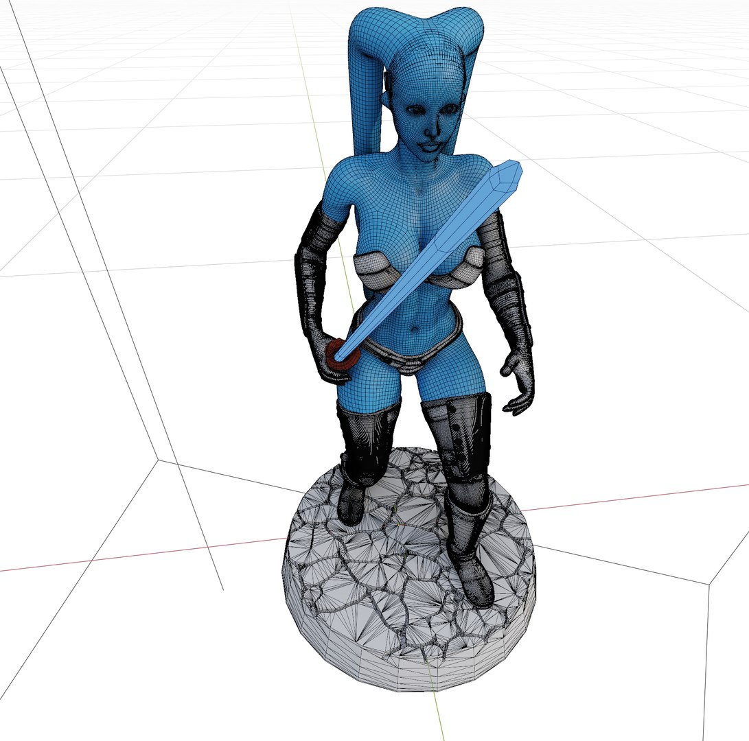 3D Alien Warrior Woman 3D Printable Sci-Fi Miniature - TurboSquid 2433656