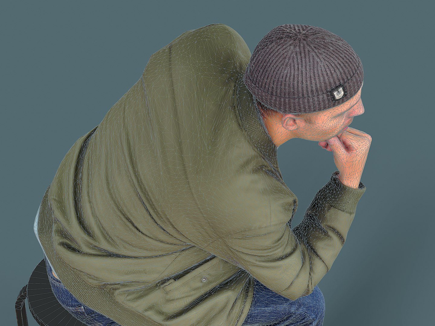 3D Modern Thinker model - TurboSquid 1839161