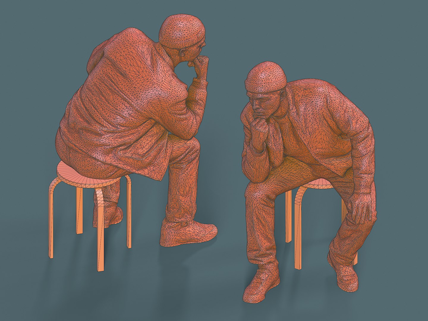 3D Modern Thinker model - TurboSquid 1839161