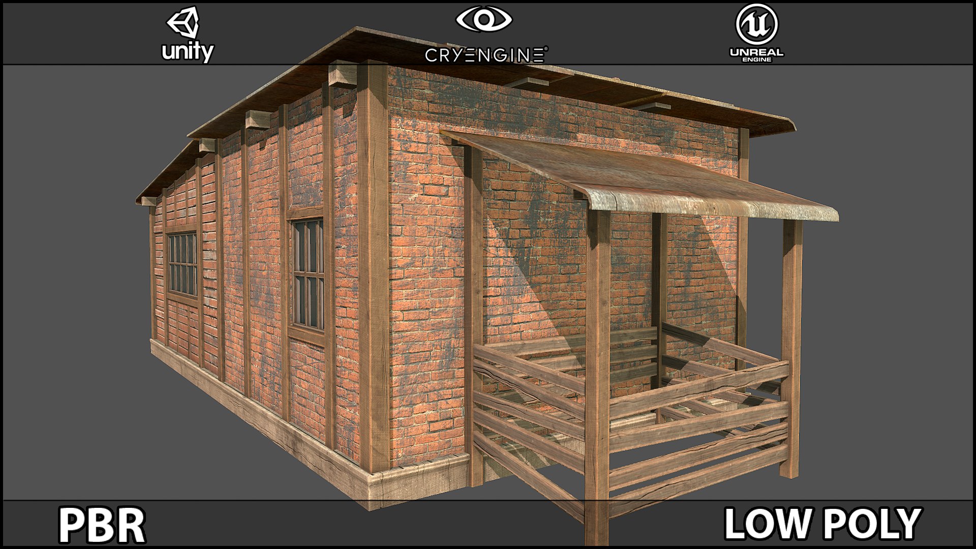 Brick Hut Pbr 3D Model - TurboSquid 1279258