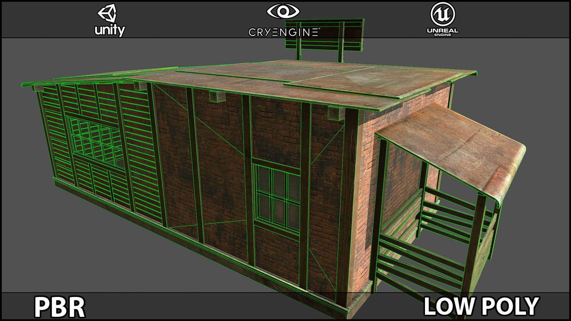 Brick Hut Pbr 3D Model - TurboSquid 1279258