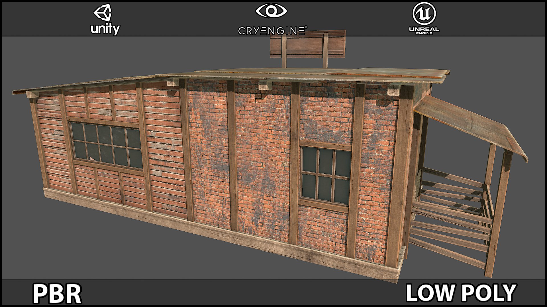 Brick Hut Pbr 3D Model - TurboSquid 1279258