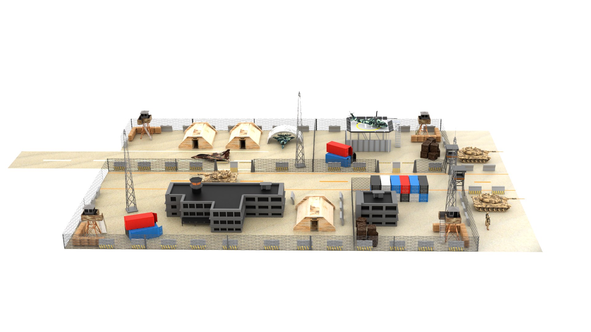 Romania Military Base 3D Model - TurboSquid 1885118
