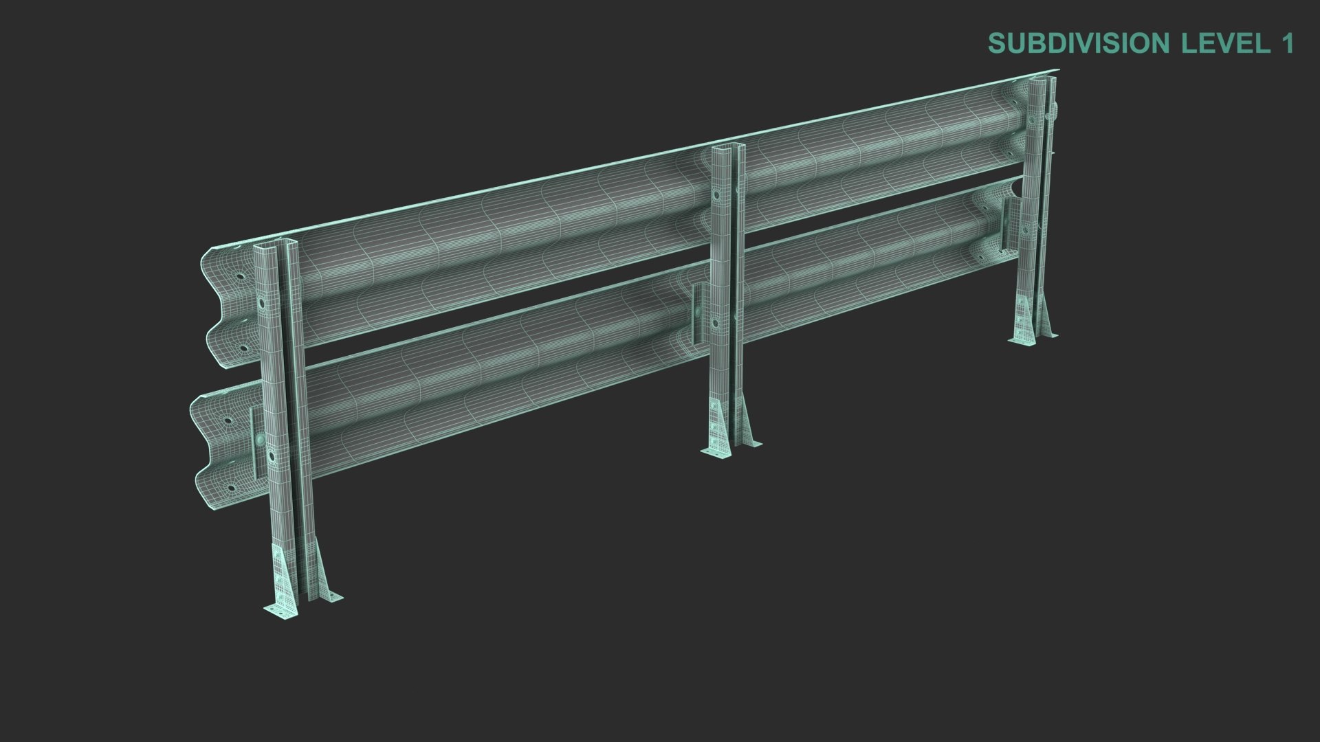 Road Safety Barrier Model - TurboSquid 2076335