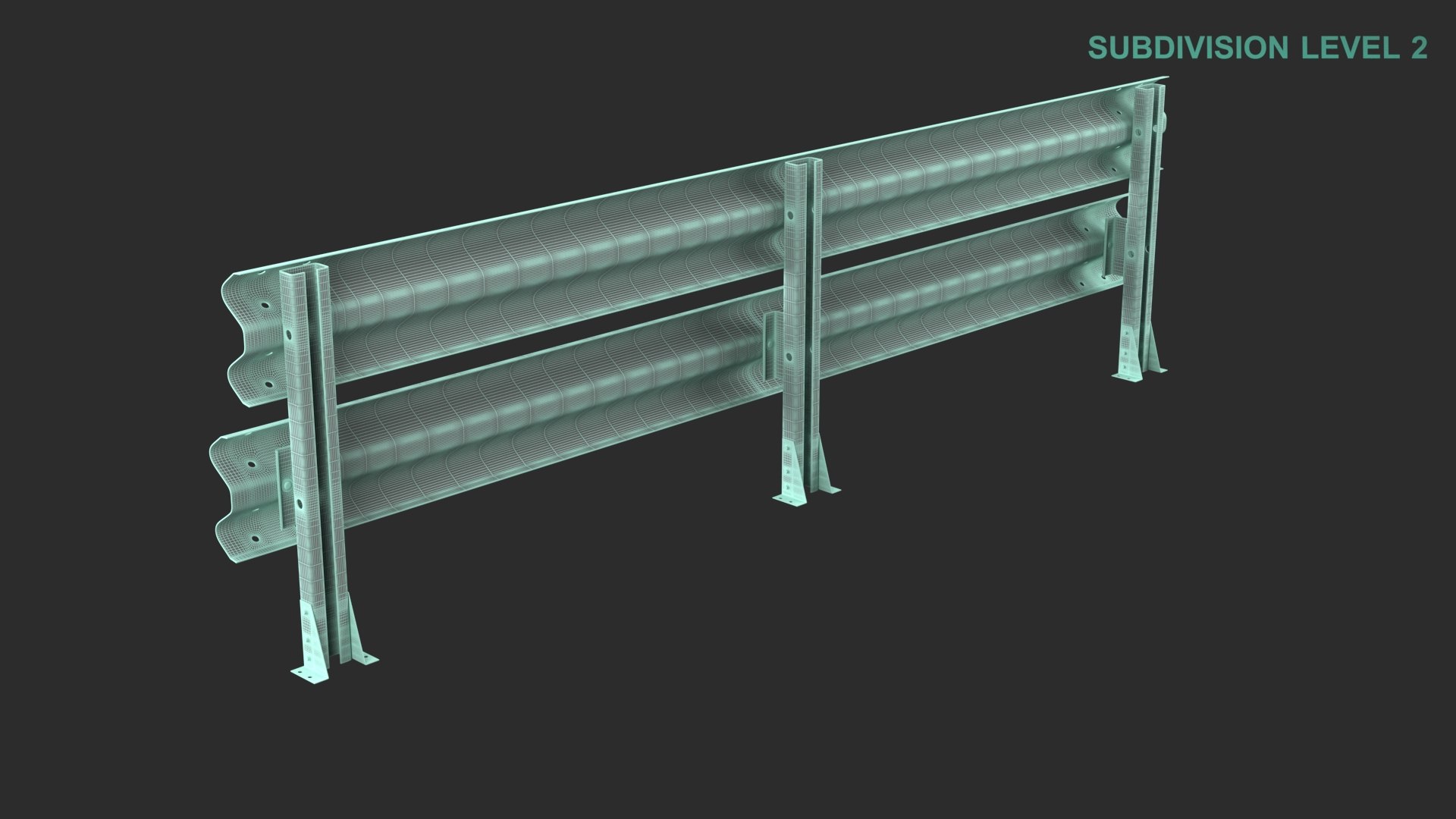 Road Safety Barrier Model - TurboSquid 2076335