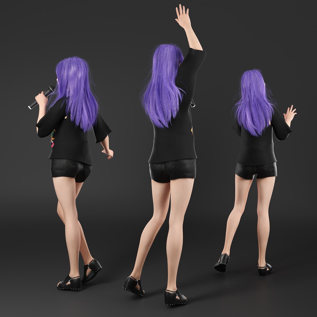 3D Singing Little Girl - TurboSquid 2223943