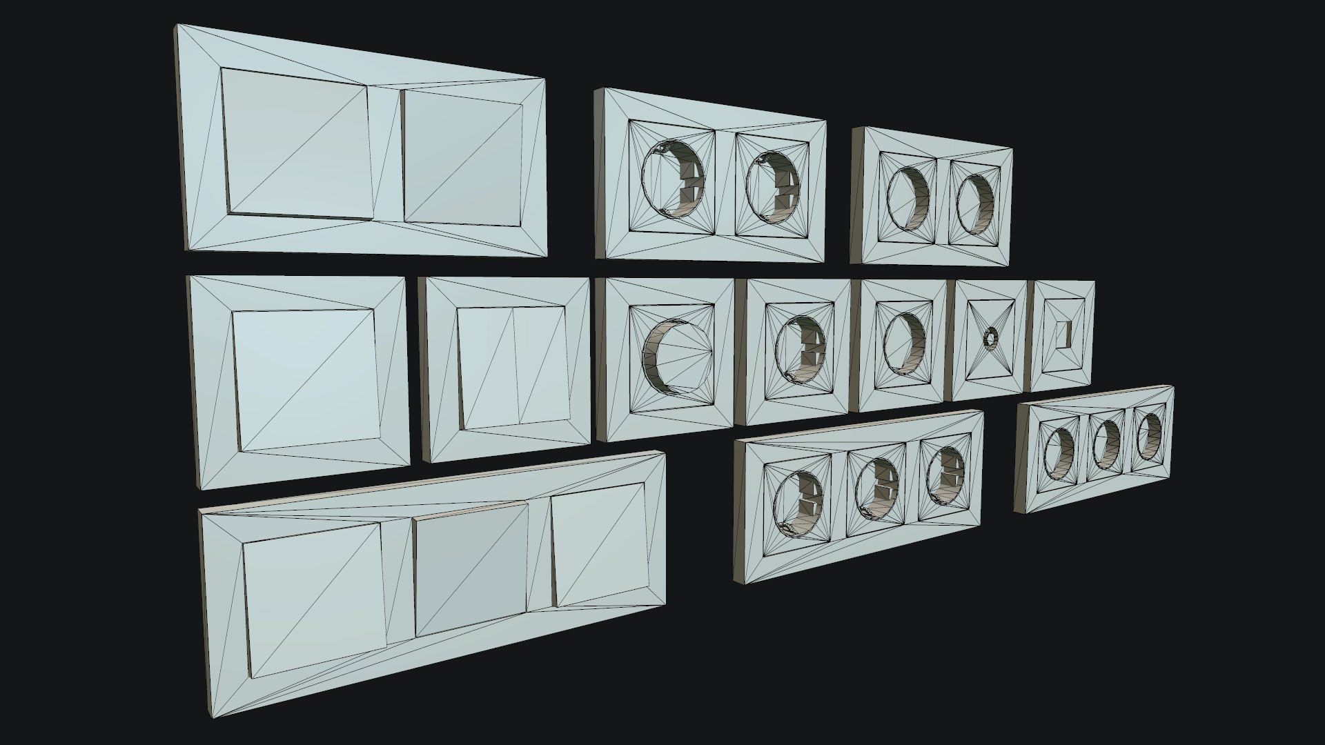 3D Model Low-poly Electrical Switches Outlets - TurboSquid 1533358