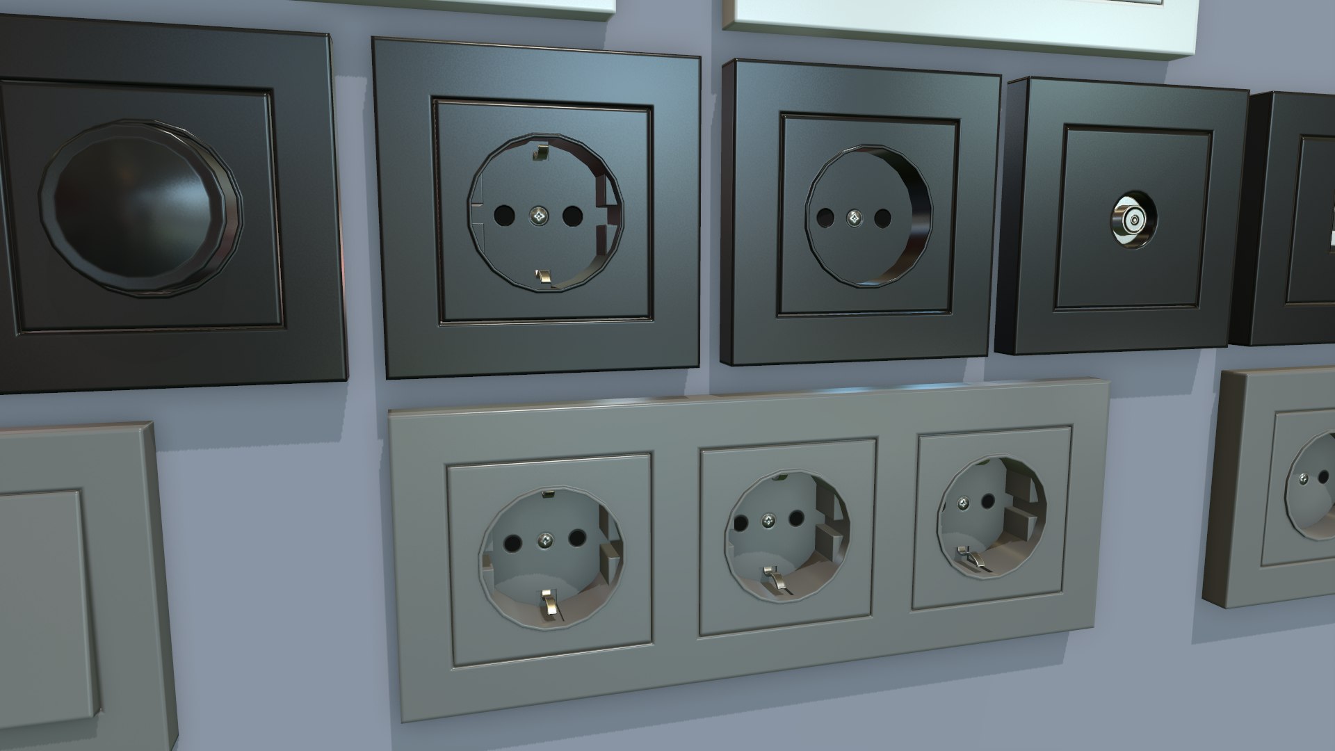 3D Model Low-poly Electrical Switches Outlets - TurboSquid 1533358