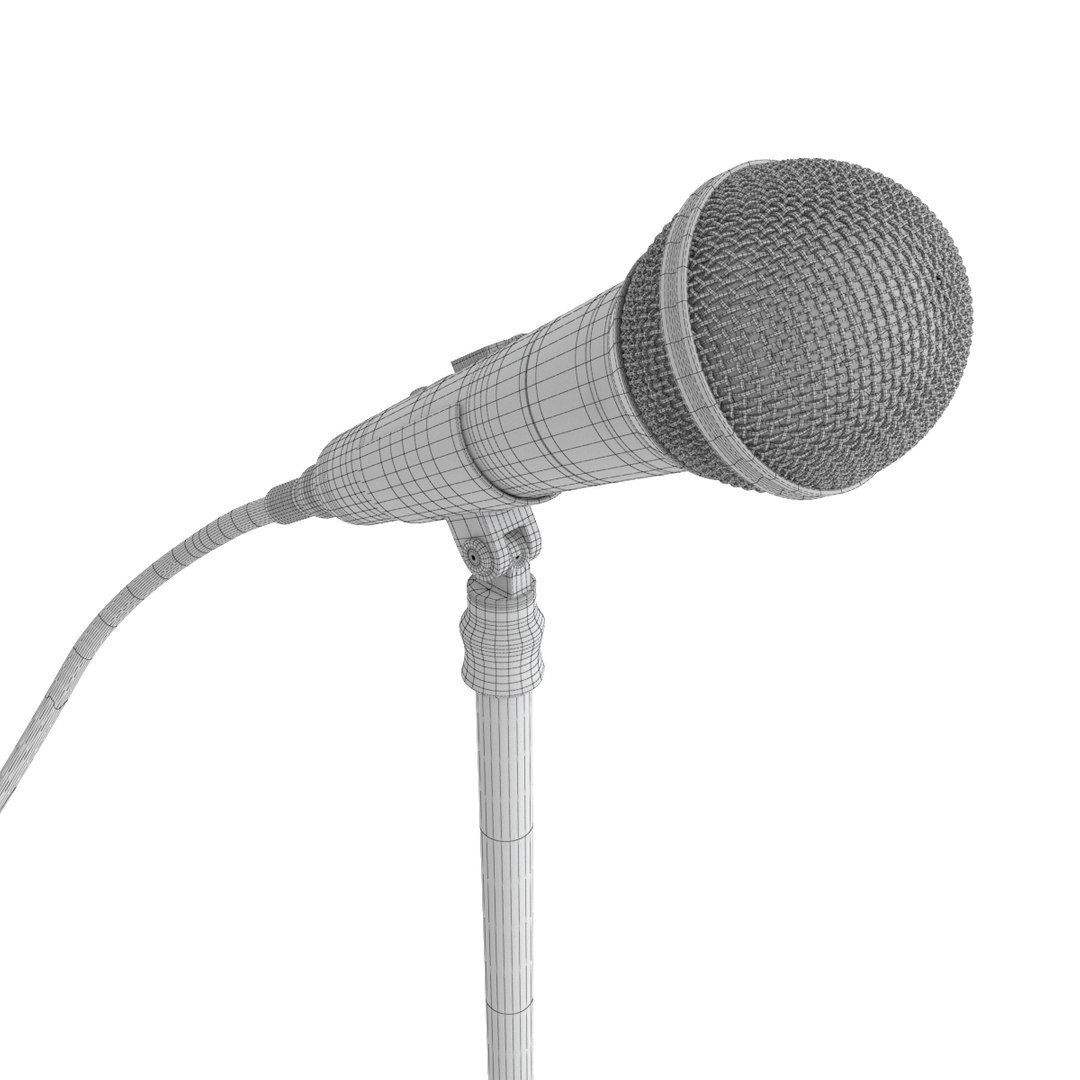 3d Microphone Mesh Model