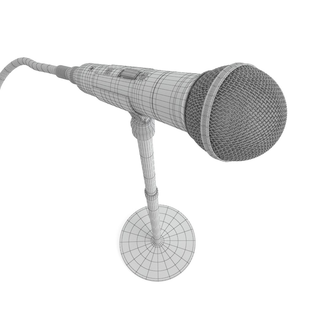 3d Microphone Mesh Model
