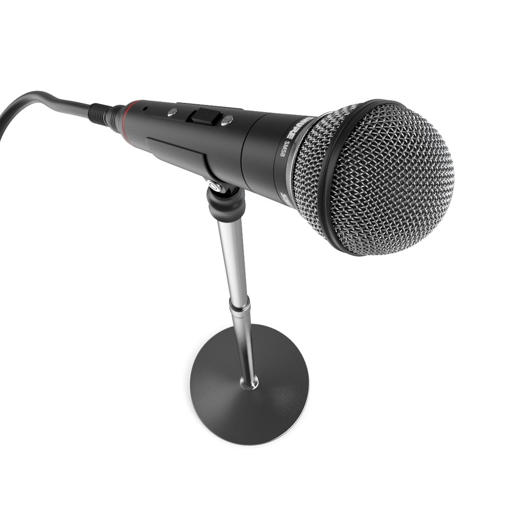 3d Microphone Mesh Model