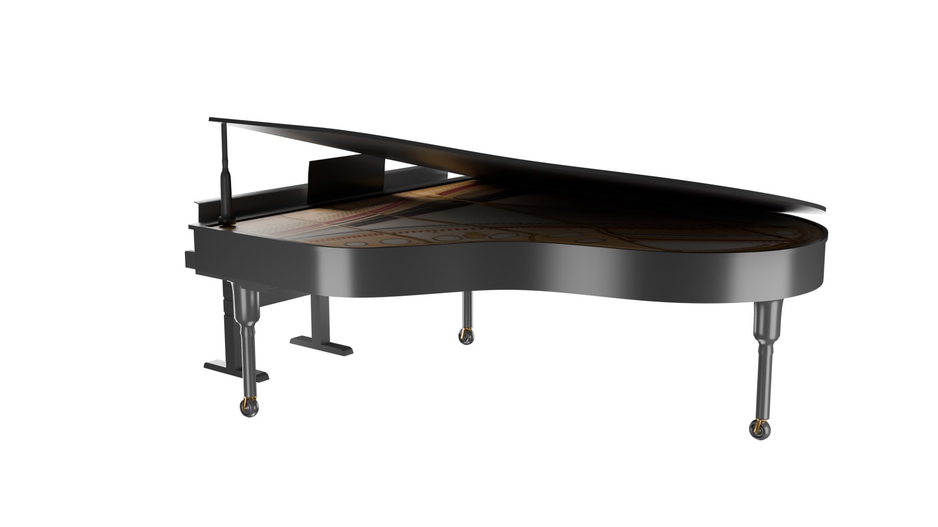 Black Grand Piano Low Poly High Quality 3D Asset 3D Model - TurboSquid ...